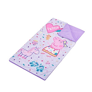 Idea Nuova Peppa Pig Sleepover Purse & Eye Mask Set, Pink 46"x26"