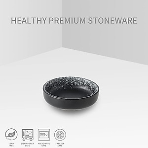 JuneCat 3.3 Inch Soy Sauce Dish Dipping Bowls 2.5oz Side Dishes Small Appetizer Pinch Bowls Set of 6