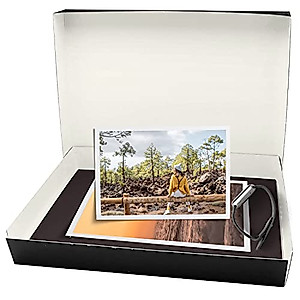 Lineco, 16x20x3 Black Museum Archival Storage Box, Drop Front Design. Acid-Free with Metal Edge. Protects Picture Longevity, Organize Photos, Documents, Crafts, DIY.