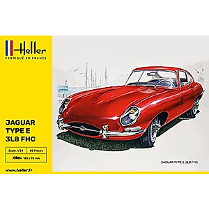 Heller 80709 Jaguar Type E 3L8 FHC Plastic Model Kit, 1:24 Scale