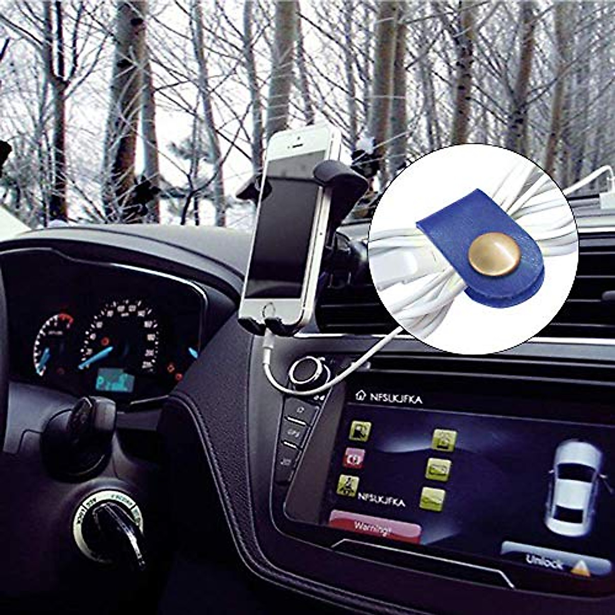 6 Pcs Portable Earbuds Case with Cable Clip & 2 Headphone Cable Clip, AIFUDA Mini Hard EVA Carrying Case Storage Bag for Earphone Earbuds Bluetooth Headset U Disk