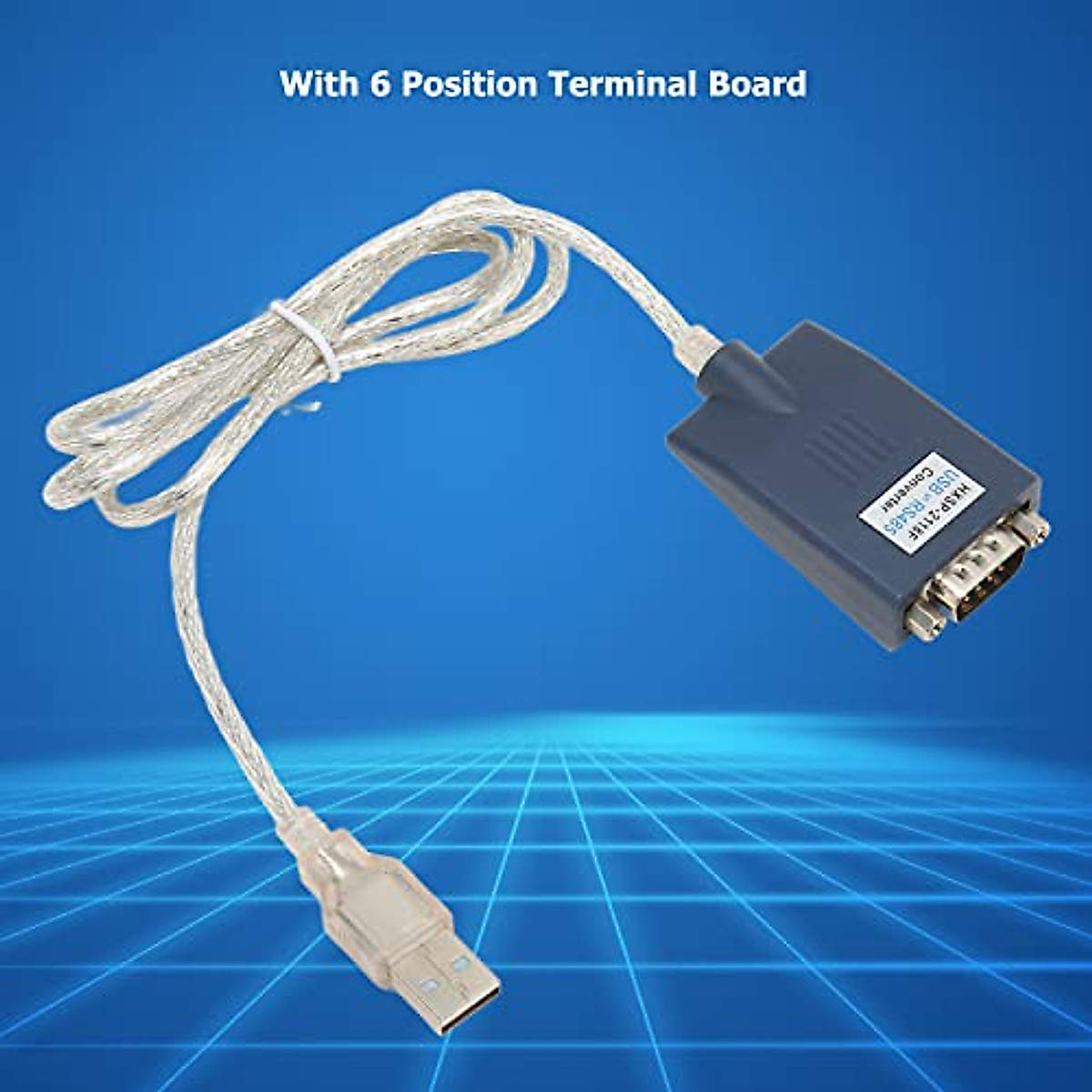 Naroote USB to RS485 Adapter, Practical Plug and Play USB2.0 to RS485 Serial Adapter with 6 Position Terminal Board for Laptop