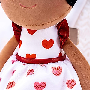 Gloveleya Baby Doll Baby Girl Gift Plush Doll Heart Tanned Girl 16 Inches