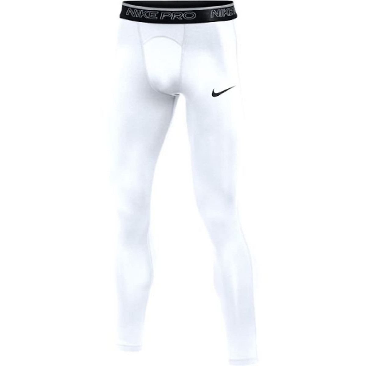 Nike Mens Pro Full Length Training Tight (Small, White)