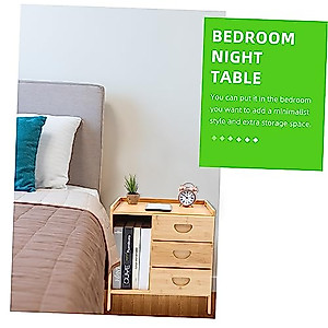 Homoyoyo 1pc Bedside Table Sofa Side Table Night Table Couch End Tables Mini Furniture Wood Decor Home Furniture Sofa Bedside Table Simple Wood Night Table Wooden Bedside Table Locker Books