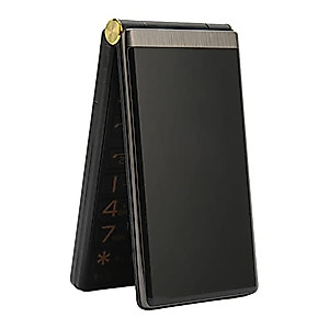 TUORE Senior Cell Phone, Unlocked Cellphone Flip Style 3 Inch Double Screen for Home (Tarnish Color)