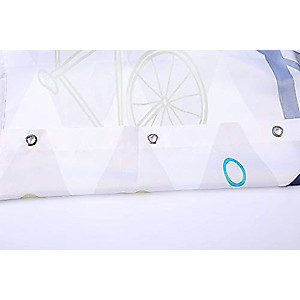 Starocle Shower Curtain Ink Painting Repeating Winter Season Watercolor Cold Hand Painted Blue Backdrop Sky Beauty Fashion Waterproof Polyester Fabric Bathroom Decor Sets with Hooks 60x72 Inch