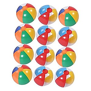 Alasum 12PCS Beach Ball Beach Toys for Kids Kid Outdoor Toys Inflatable Toys for Kids Swimming Pool for Kids Outside Toys Summer Water Park PVC Kids Playing Ball Kids Swimming Toy Prom