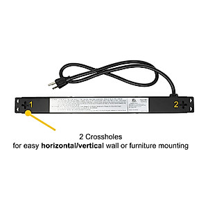 Opentron 5-Pack OT16063 Heavy Duty Metal Surge Protector Power Strip with Mounting Parts 6 White Outlets 3 Feet Power Cord