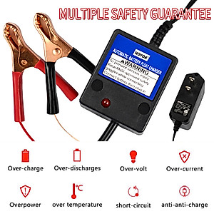 HOYOA Small Automatic Battery Float trickle Charger 12v for car Boat Household Motorcycle Automotive (Based on Use in Commerce) Chargers for Electric Batteries