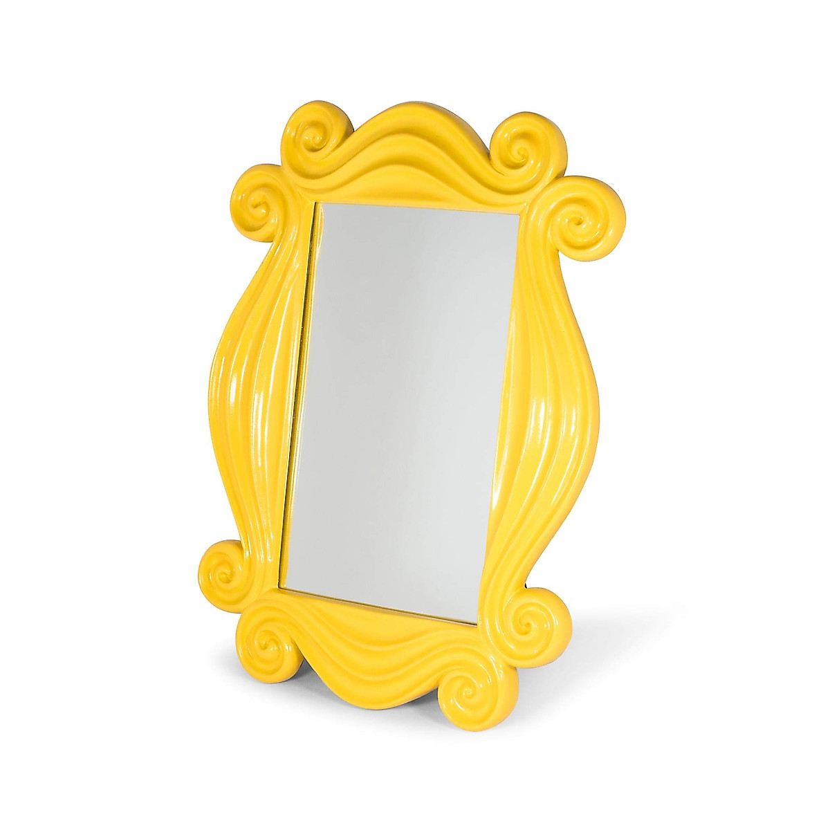 Ukonic Friends TV Show Yellow Peephole Frame Door Mirror | Hanging Mirror For Entryway, Living Room, Bedroom | Authentic Replica Of Friends Door Frame From Monica Geller's Apartment | 15 x 11 Inches