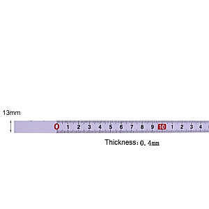 qiguch66 1/2/3/4/5/10m Self-adhesive Measuring Ruler Metric Positive Stainless Steel Tape Measure for Miter Saw - 6