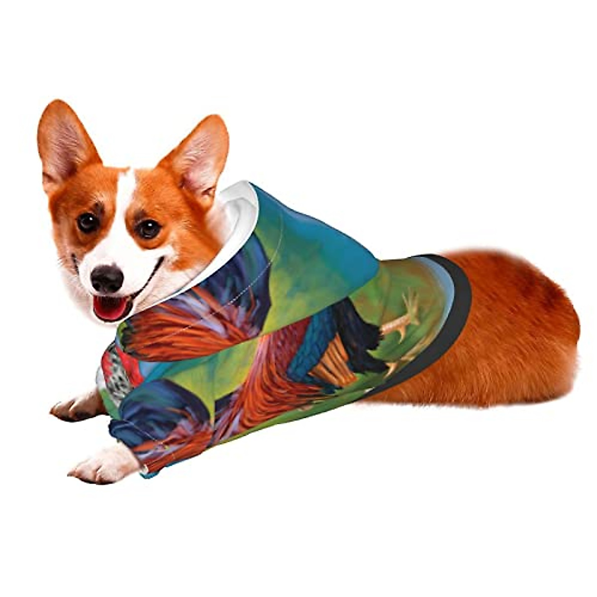 Lawn Grass Dog Hoodies, Pet Clothes Costumes, Pets Wear Hoodie Sweatshirts Jacket for Dogs Cats Outdoor, Small Medium