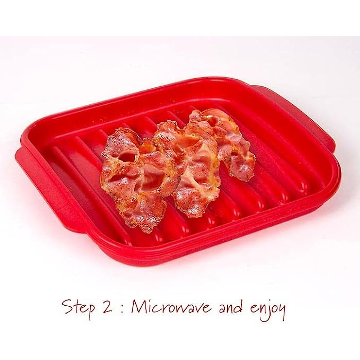Decor Microsafe Bacon Cooker One Size Red