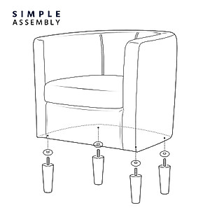 Yaheetech Velvet Accent Chair, Modern and Comfortable Armchairs, Upholstered Barrel Sofa Chair for Living Room Bedroom Waiting Room, Set of 2, Blue