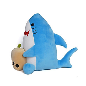 Avocatt Boba Shark Plush Toy - 9" Kawaii Anime Stuffed Animal for Boys & Girls