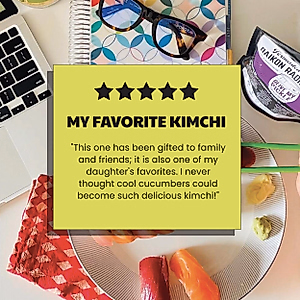 Olive My Pickle Fermented Kimchi - 48 Ounces | 3-Pack Bundle of Probiotic Daikon Radish Kimchi | Fresh & Flavorful Korean Food with Natural Probiotics for Gut Health - Perfect for Ramen & Spicy Noodles