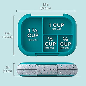 Bentgo® Kids Chill Lunch Box - Confetti Designed Leak-Proof Bento Box & Removable Ice Pack - 4 Compartments, Microwave & Dishwasher Safe, Patented, 2-Year Warranty (Confetti Edition - Truly Teal)