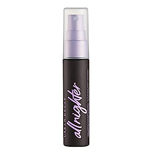 URBAN DECAY All Nighter Long-Lasting Makeup Setting Spray, Travel Size - Award-Winning Makeup Finishing Spray - Lasts Up To 16 Hours - Oil-Free - Non-Drying Formula for All Skin Types - 1.0 fl oz