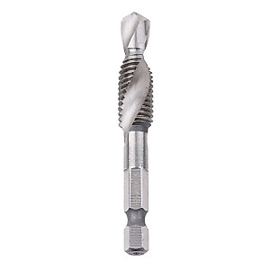 CH 6pcs/set HSS High Speed Steel Thread Spiral Screw Metric Composite Tap Drill Bit Tap