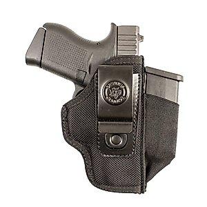 DeSantis Pro Stealth, Inside The Waistband Gun Holster, Padded Ballistic Nylon, Handcrafted Concealed Carry Holster, GLOCK 17, GLOCK 19, FN 509, S&W M&P 9/40 4.25”, and More, Ambidextrous, Black