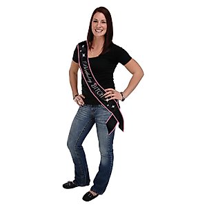 Birthday Bitch Satin Sash Party Accessory (1 count) (1/Pkg)