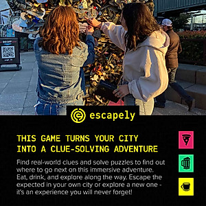 Escapely Outdoor Escape Room I Downtown Las Vegas, Las Vegas I Escape the City I Multi-Player Mystery Escape Room Hunt I Interactive Puzzle Game for Your City