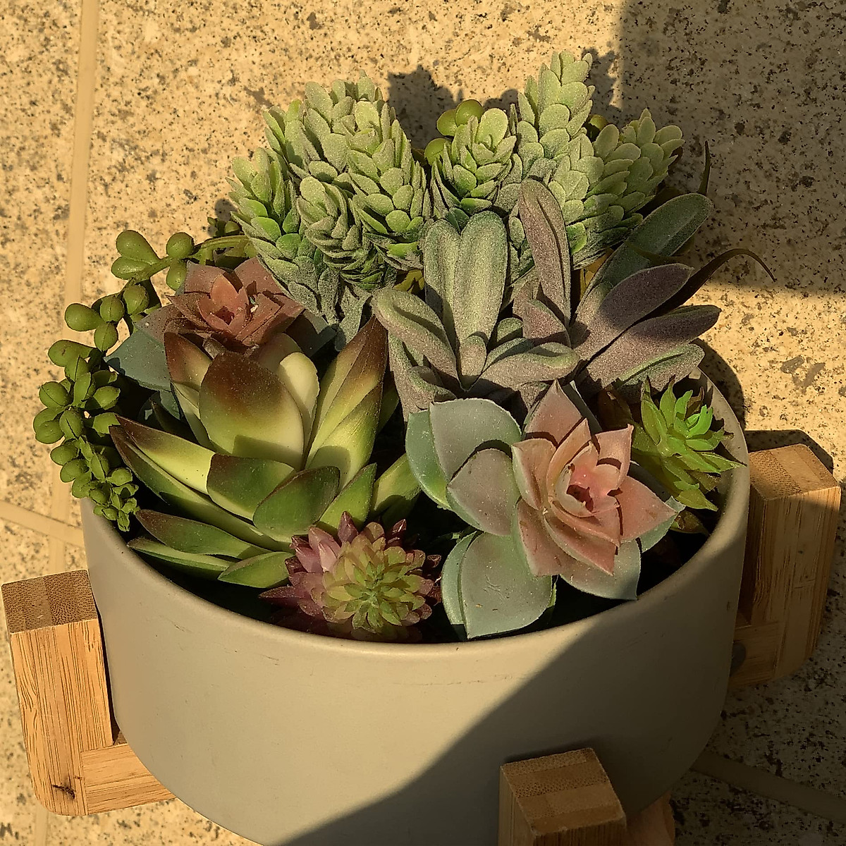 Daxi Events Artificial Succulents, 17 Pack Fake Succulents, Unpotted Faux Succulents， Realistic Textured Succulent Plants, Large Artificial Succulent Plants Bulk Decor Table Home Office Garden