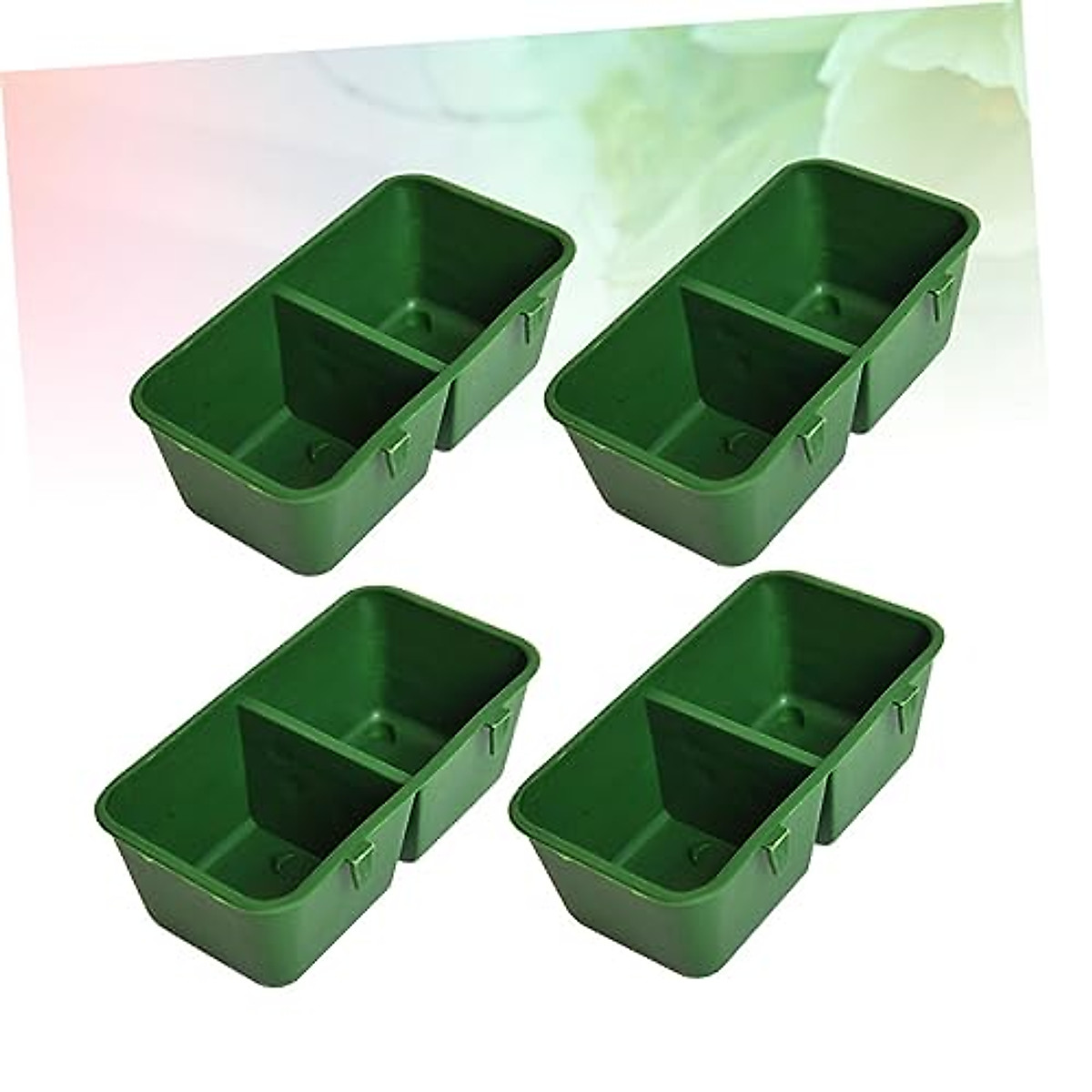 15pcs Birds Feeder Feeding Bowl Birds Manger Feeder Trough Birds Bird Waterer Birds Pet Bird Feeder Bird Supplies Birds Feeding Bowl Birds Feeding Dish Birds Feeding Groove Green BESPORTBLE