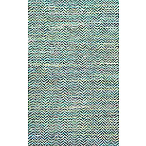 nuLOOM Rochell Handwoven Chevron Area Rug, 7 ft 6 in x 9 ft 6 in, Green