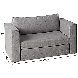 Gold Sparrow Corona Convertible Loveseat Sleeper, Ash