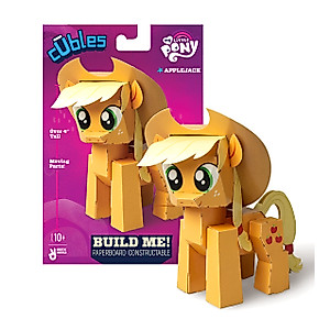 Cubles My Little Pony Series 1 3-Pack Twilight Sparkle, Applejack, Fluttershy - 3D Paperboard Constructable Set - Build-Your-Own, Ages 6 and Up – Over 5 Inches Tall - 100% Recyclable