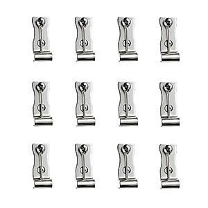 XXhailan Stainless Steel Sofa Spring Clips Strong Couch Spring Repair Kit for Sofa Chair Bed Furniture 12 PCs