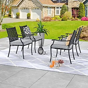 LOKATSE HOME 5-Piece Outdoor Patio Metal Dining Set