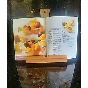 Marble and Acacia Bamboo Wood Recipe Book/Tablet Stand