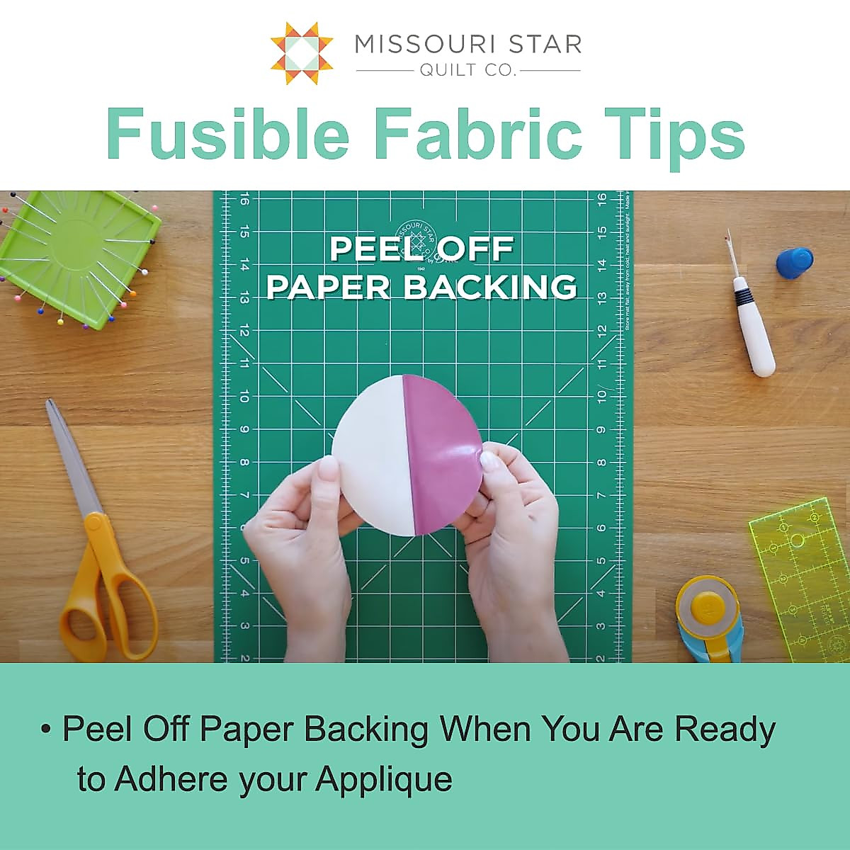 Missouri Star Fusible Fabric Adhesive Roll, 12” x 15yds - Double Sided Lightweight Interfacing - Permanent Iron On Fabric Bonder for Appliques, Quilting, and Sewing