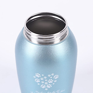 Stainlee Steel Pet Urns,Premium Urns for Dog and Cat Ashes,Paws Engraved Dog Urn for Ashes,Cat Creamtion Urn for Ashes,Pet Urn for Large Dog