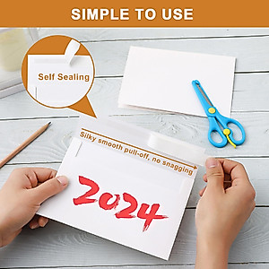 Silunkia 100 Packs White Blank Note Cards and Envelopes 5 x 7 Folded Cardstock and A7 Envelopes Self Seal for Wedding Invitations, Party, DIY Greeting Cards, Thankgiving Cards, Baby Shower