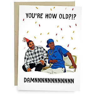 Sleazy Greetings Damn Meme Funny Birthday Card For Him Or Her | Damn You're How Old Birthday Card