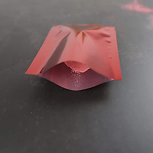 QQ Studio 200 PCS Metallic Mylar Foil Open Top Sealable Bags (7x10cm (2.7x3.9"), Red)