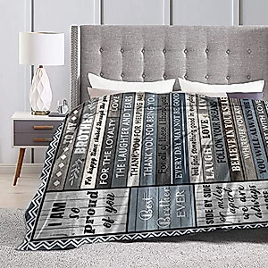 to My Brother Blanket Throw Blankets Throws for Birthday Gifts 50X60 Inches