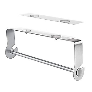 Carry360 Adhesive Paper Towel Holder Under Cabinet Stick on Paper Towel Rack for Kitchen,Bathroom,Toilet, Drill Free, 304 SUS Stainless Steel 
