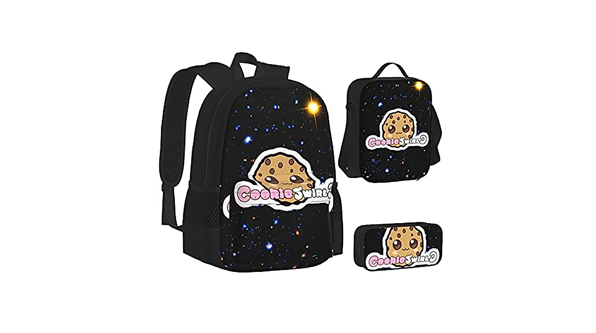 Cookie Swirl C Backpack 3-in-1 School Set with Glow Design