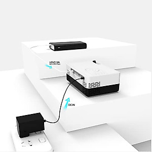 Salange Mini Projector 2022 Upgraded Portable Video Projector for Cartoon, Kids Gift, LED Projector, Compatible with 1080P HDMI TV Stick USB AV Laptop,Smartphone, for Home Cinema & Outdoor Movies