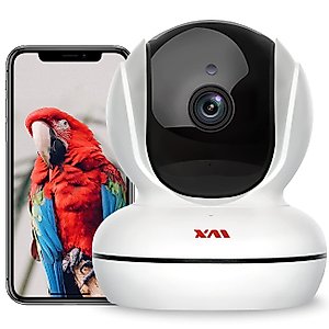 XM Wireless IP Security Camera Indoor Surveillance Camera Smart WiFi Home Camera for Baby/Pet/Nanny with Motion Detection 2-Way Audio Night Vision Cloud-Storage & TF Cardslot iOS/Android