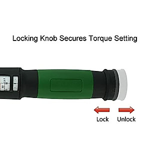 eTORK Click-Style Torque Wrench (3/8-Inch Drive) (Range: 50-250 Inch Pounds / 6-28 Newton Meters)