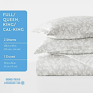 LINEN MARKET Duvet Cover Queen (Light Gray) - Experience Hotel-Like Comfort with Unparalleled Softness, Exquisite Prints & Solid Colors for a Dreamy Bedroom - Queen Duvet Cover Set with 2 Pillow Shams