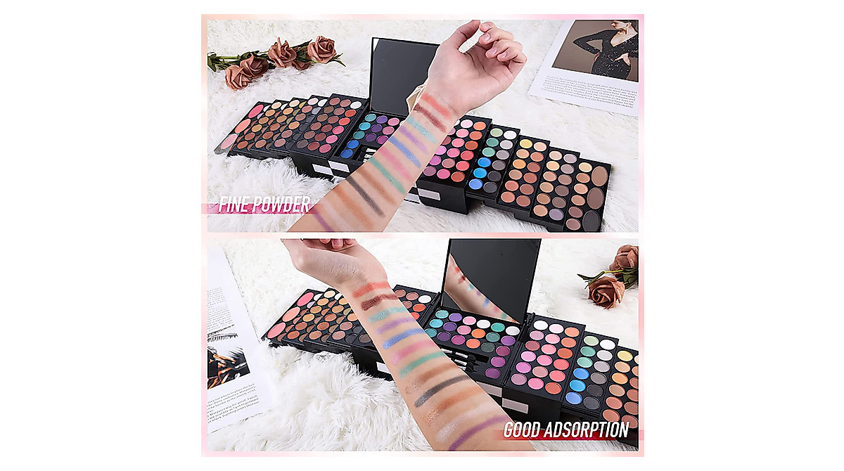 Miss Rose 148-Color Makeup Kit: Pro Set for Women & Beginners