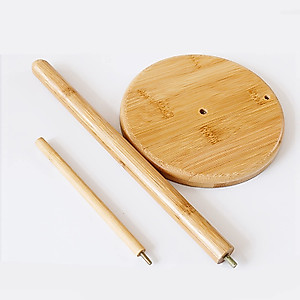 Bamboo Paper Towel Holder Natural Bamboo Wood Countertop Vertical Tissue Holder Rack Kitchen Paper Hanger Rack Countertop Wooden Paper Roll Holder for Kitchen Bedroom Living Room Home Decoration