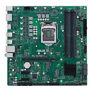 ASUS Pro Q570M-C/CSM LGA1200 (Intel 10th&11th Gen) mATX Commercial Motherboard (PCIe 4.0,1 LAN,Front Panel USB 3.2 Type-C, Intel vPro,2X DP,TPM 2.0 IC,COM debug Header,self-Recovering BIOS,ACCE)